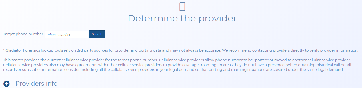 Determine the provider screen